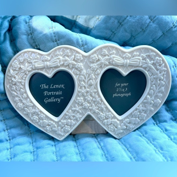 Lenox | Accents | Vintage Lenox Double Heart Ivory Floral Porcelain ...